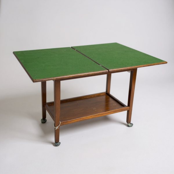 Vintage Scottish Card Table | Folding Green Felt Top | Mid Century ...