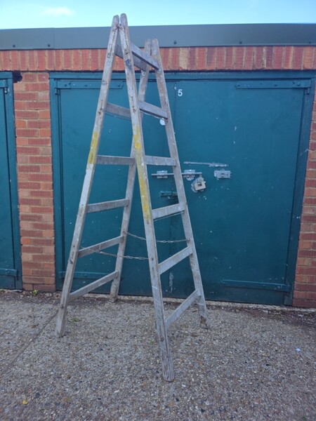 Vintage French Pine Wooden Trestle Ladders Shelving Wedding Display ...