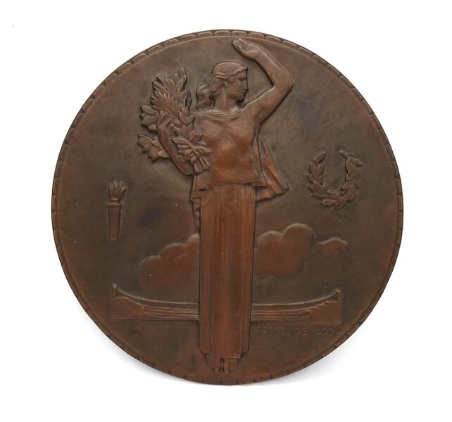 Large Art Deco Bronze Plaque By Marcel Renard, 1920s 1940s | Vinterior