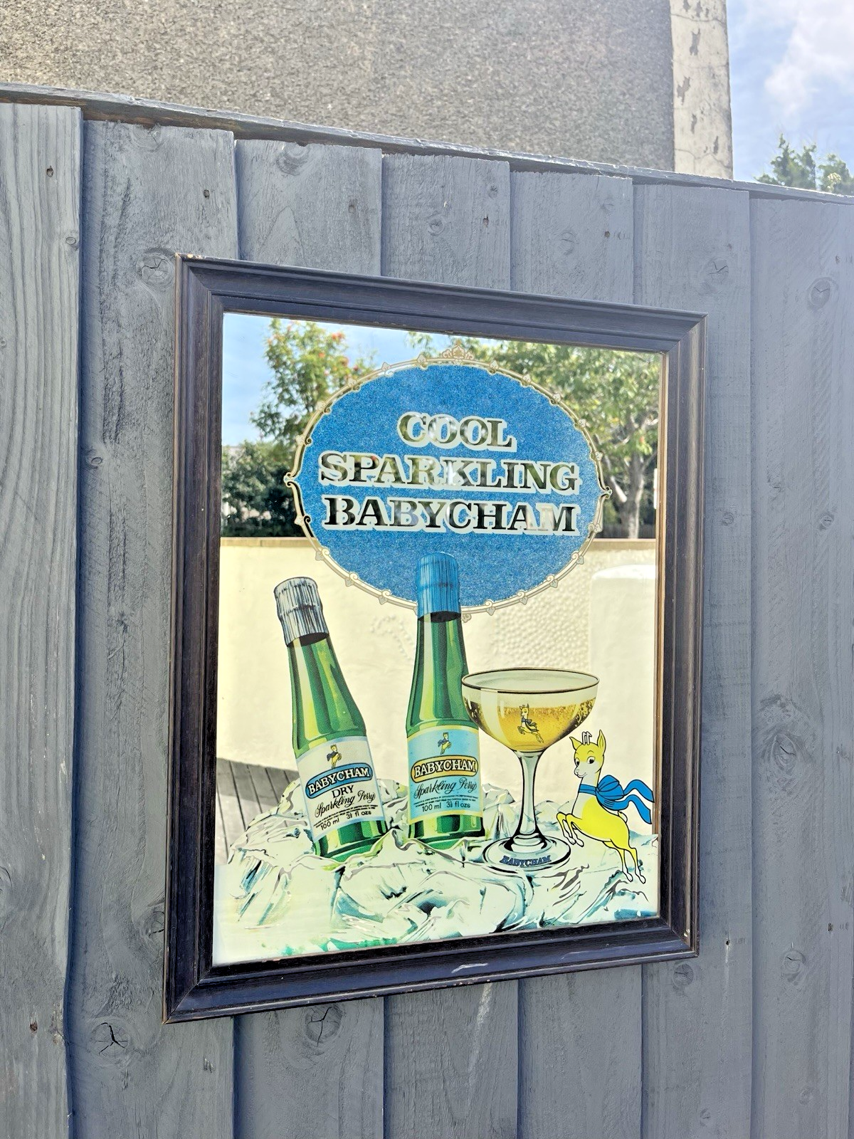 babycham clock mirror