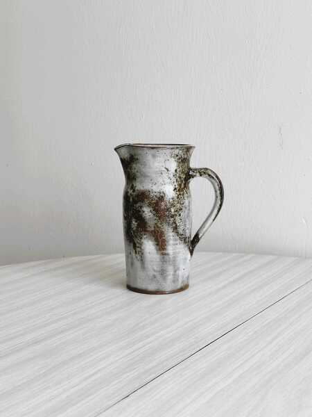 Small Sanded Stoneware Pitcher Signed Chantal And Thierry Robert ...