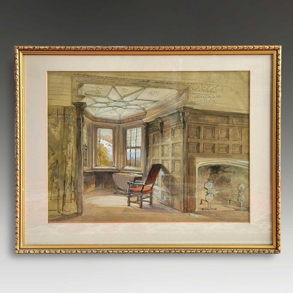 Antique Watercolour British Joseph J Jenkins (1811 1885) Haddon Hall 60 ...