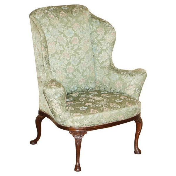 Sublime Antique Howard & Son's William Morris Mahogany Framed Wingback ...