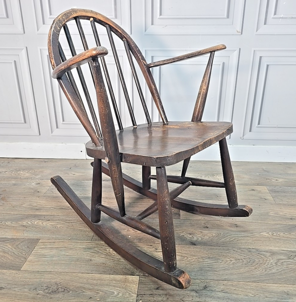 Vintage Ercol Quaker Rocking Windsor Chair Mid Century Retro Rocker ...