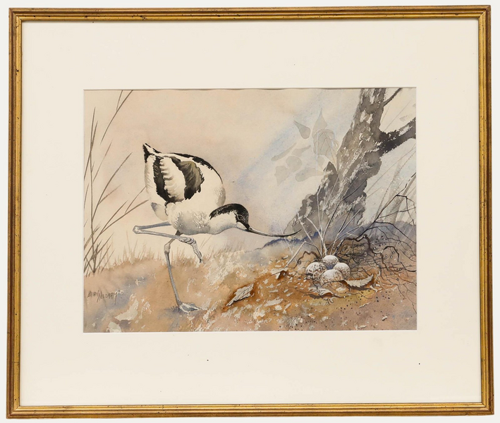 Brian Needham 20th Century Watercolour, The Wader Nest | Vinterior