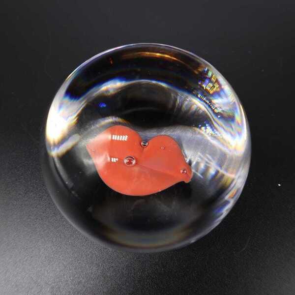 Kosta Boda Art Glass Paperweight: Red Lips Sculpture By Göran Wärff ...