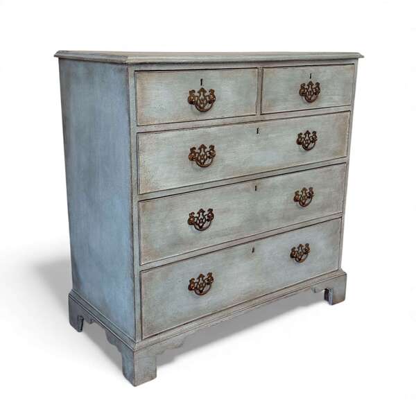 Georgian Chest Of Drawers 2 Over 3 Configuration Later Painted Icy ...