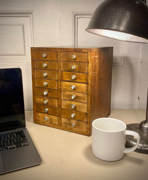 Vintage Industrial Watchmakers, Jewellers Or Engineers Desktop Storage ...