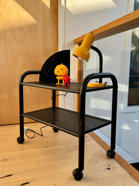 Postmodern Black Perforated Metal "Tech" Trolley By Habitat, 1980s ...