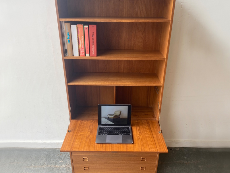 Danish 1960s Mid Century Modular Teak Wall Unit / Desk By Sejling Skabe ...