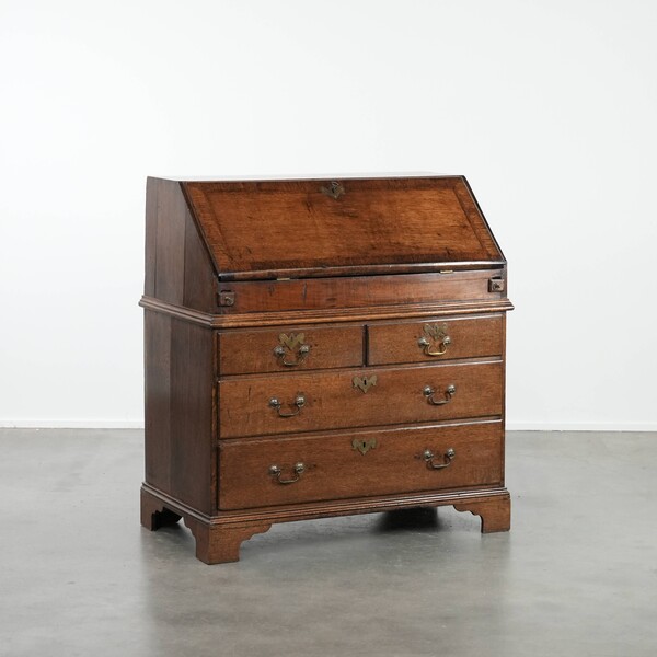 Large Antique 18th Century English Oak Chest Of Drawers/Desk/Chest Of ...
