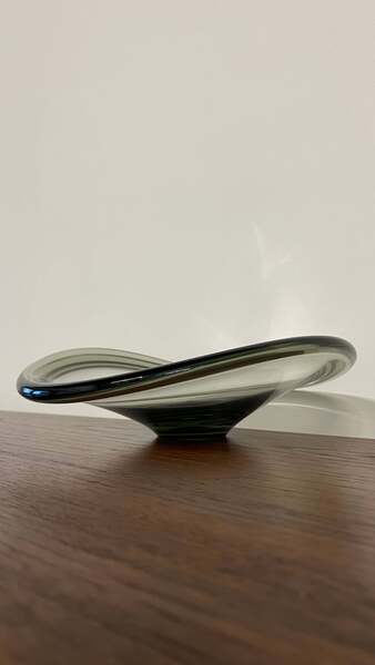 Mid Century Danish Smoked Glass Dish By Per Lütken For Holmegaard ...