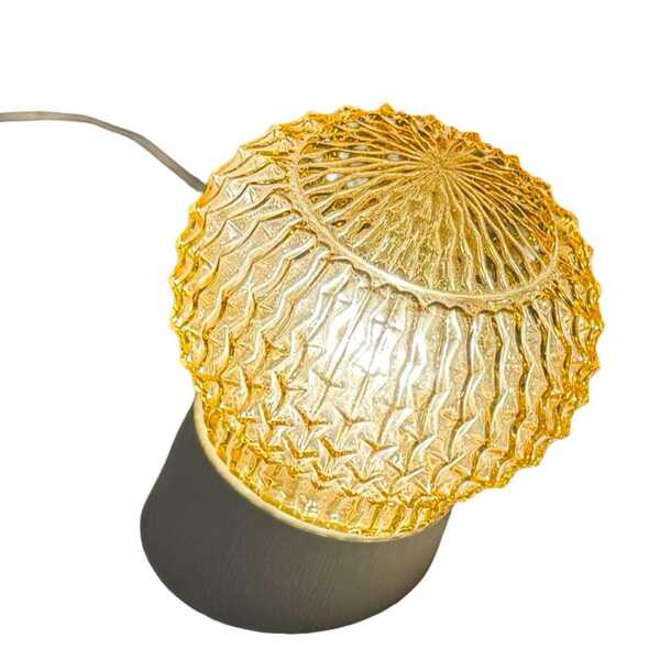 Ca. 1970's Pressed Glass Wall / Ceiling Fixture Czechoslovakian Mounted ...