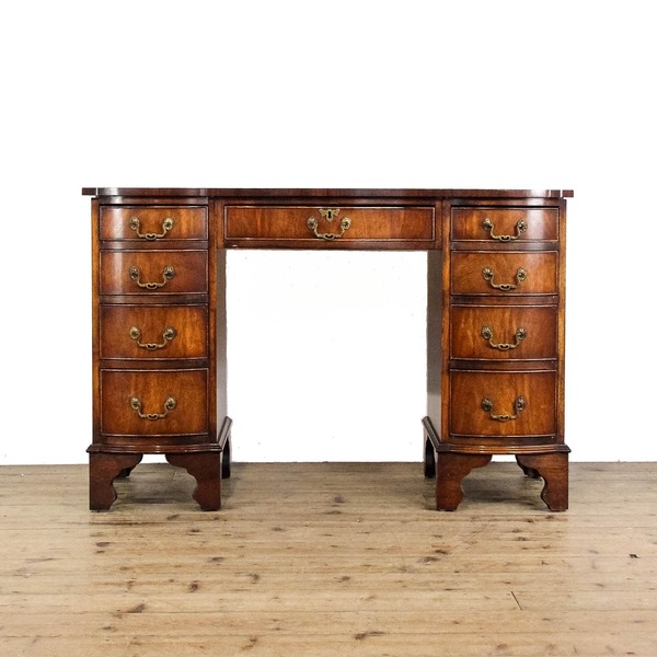20th Century Serpentine Front Writing Desk | Mahogany Desk| Vintage ...