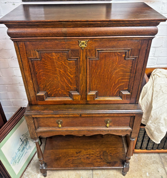 Early 20th Century Dark Oak Bureau Cabinet | Vinterior
