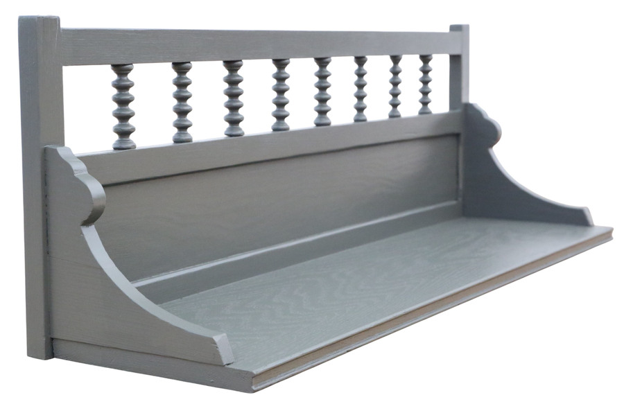 Antique C.1900 Painted Wall Display Shelf Unit – In Little Greene ...