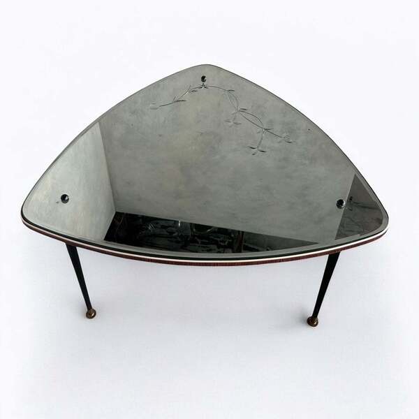 Mid Century Modern Atomic Mirrored Coffee Table | Vinterior