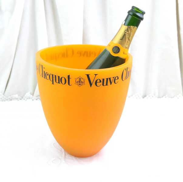 Vintage Bright Orange Veuve Clicquot Champagne Ice Bucket, Retro ...