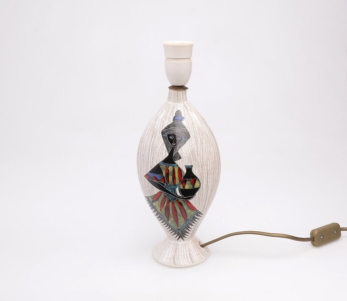 Vintage Italian Porcelain Table Lamp, 1950s | Vinterior