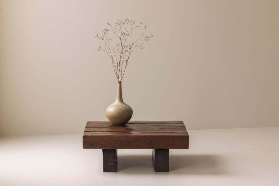 Wabi Sabi French Oak Coffee Table, 1950s | Vinterior