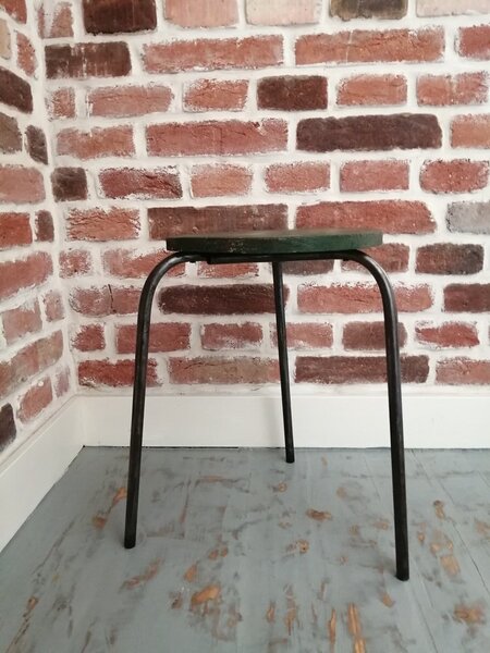 Vintage Industrial Black Stool | Vinterior