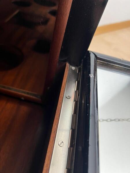 Art Deco Bar Cart, Black Lacquer, Mahogany, Mirrors, Chrome, France ...