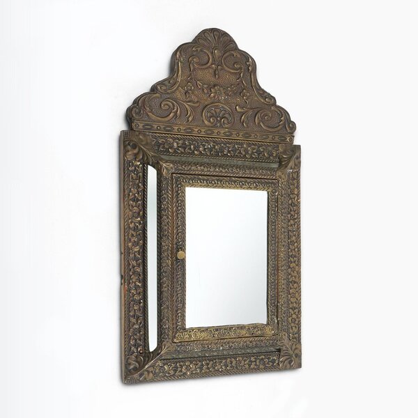 Art Deco French Copper Wall Cabinet With Beveled Mirror, 1930s | Vinterior