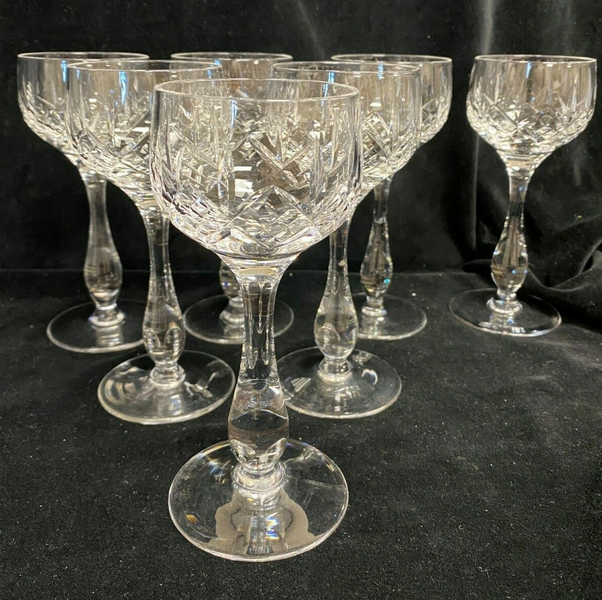 Set 7 X Stuart Crystal 'Glengarry' White Wine Hock Glasses | Stuart ...