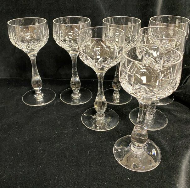 Set 7 X Stuart Crystal 'Glengarry' White Wine Hock Glasses | Stuart ...