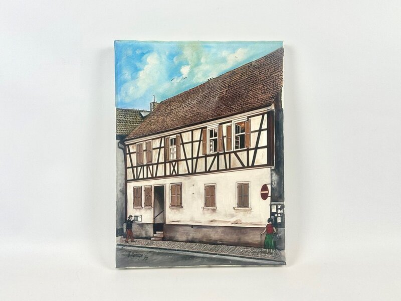 A. Hohage, Houses, 1997, Oil On Canvas | Vinterior