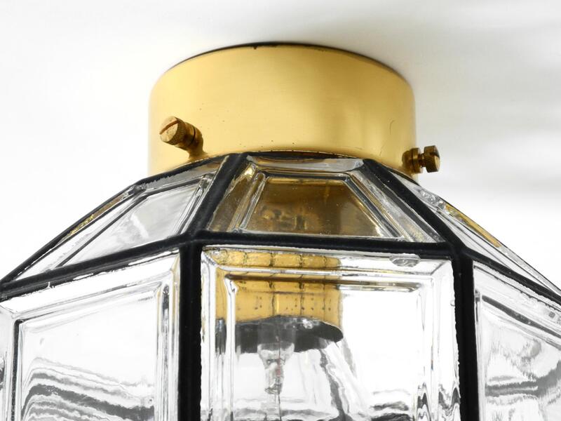 Beautiful 1970s Limburg Glass Ceiling Lamp In Octagon Shape | Limburg ...