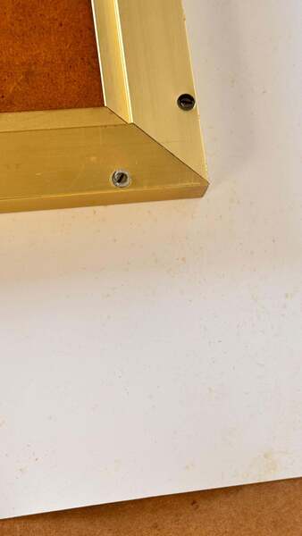 1970s French Mirror – High Quality Metal Frame With Bakelite Border ...