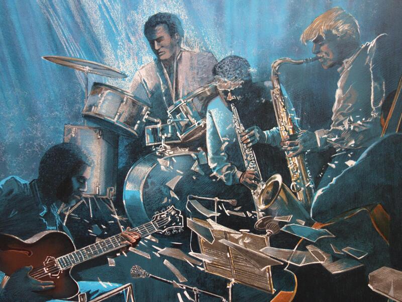 Pierre Jean Couarrazejazz Swing Original Handsigned Lithograph | Vinterior