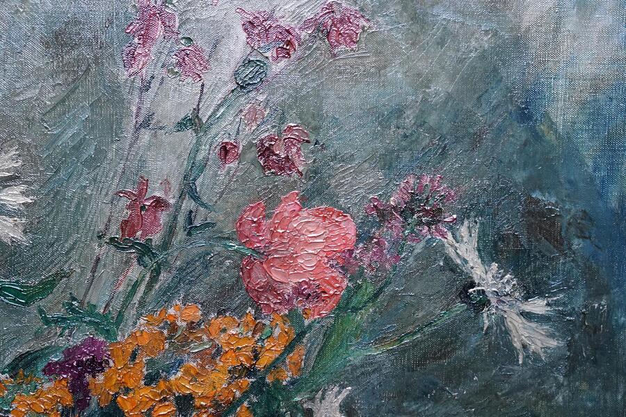 Grace Englishflowers In Blue Vase British Slade School 30s Floral Still ...