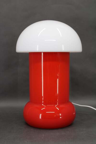 Opaline Glass Mushroom Table Lamp, Space Age, Czechoslovakia, 1970s ...