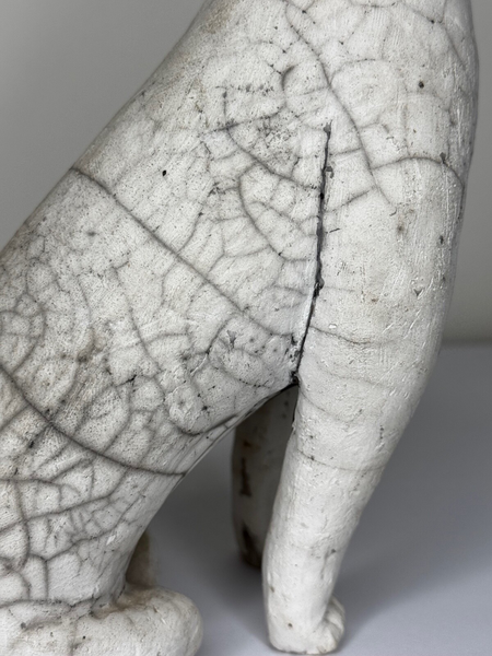 Original Raku Inspired 20th Century Studio Pottery American Pitbull ...