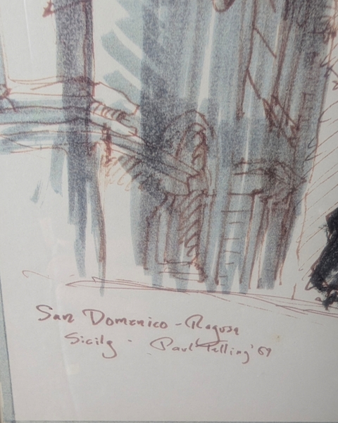 San Domenico Church, Ragusa, Sicily – Pen & Ink Sketch By Paul Telling ...