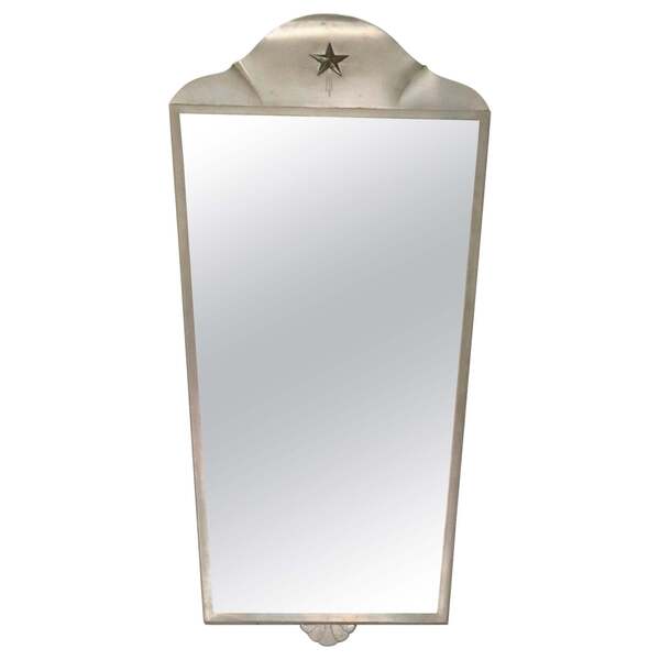 Swedish Grace Mirror In Pewter With Brass Star Decor ...