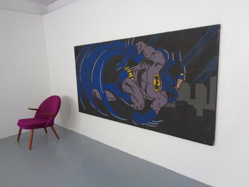American Artist, Large Batman Street Art Image, Acrylic Painting On ...