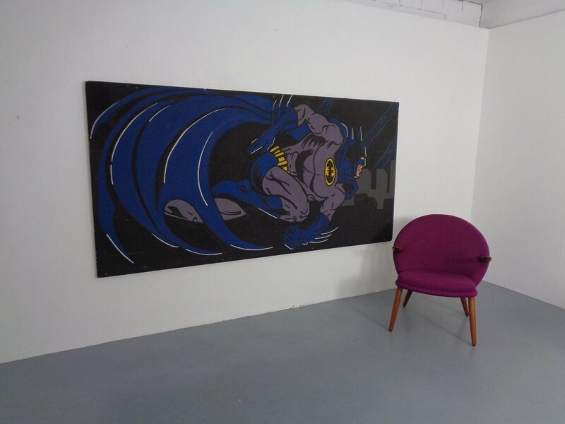 American Artist, Large Batman Street Art Image, Acrylic Painting On ...
