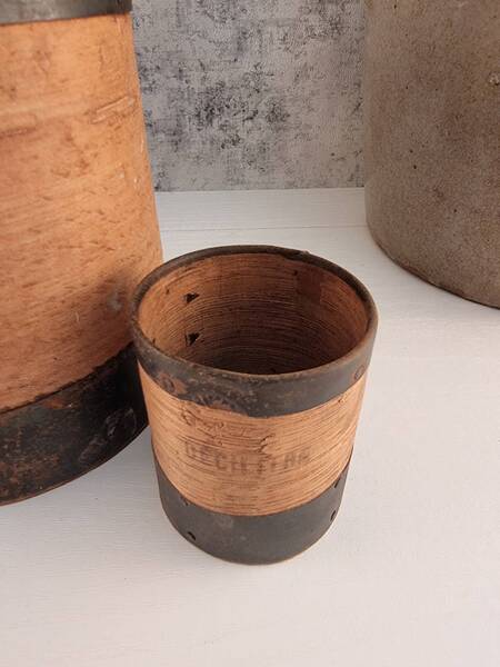 French Antique Wooden Grain Measure Set – Farmhouse Kitchen Decor ...