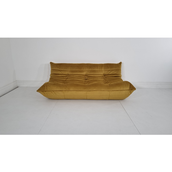 Ligne Roset Togo 3 Seater In Bronze Gold Velvet Immaculate Condition ...