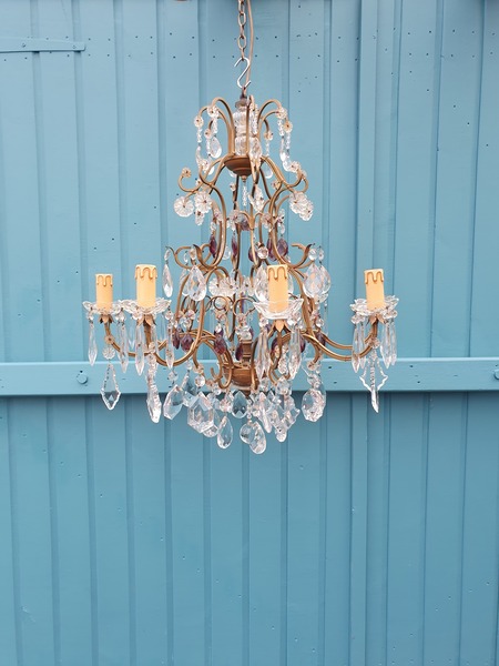 Early 20th Century French 8 Arm Chandelier 25" | Vinterior