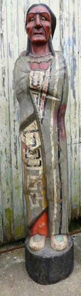 Large Carved Cigar Store Native American Indian, Shop Trade Sign ...