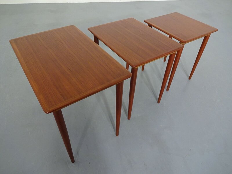 Danish Teak Nesting Tables, 1960s, Set Of 3 | Vinterior