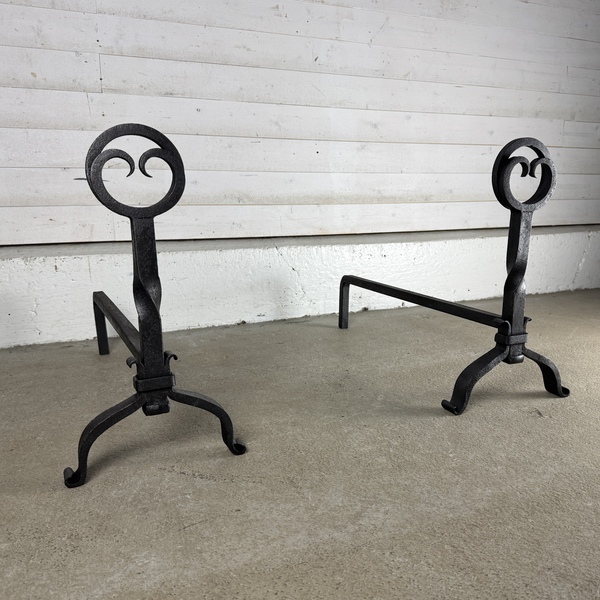 Pair Of Reclaimed Extra Long Iron Fire Dogs | Vinterior