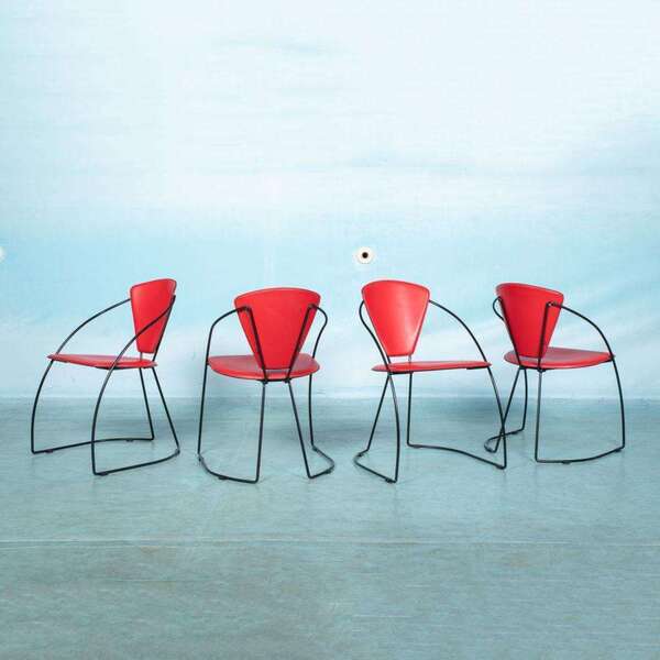 Arrben Linda Chairs Set Of 4 Italian Design 1980s | Vinterior