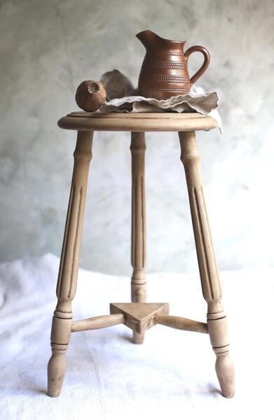Antique Stool Painted Wooden Arts And Crafts Seat | Vinterior