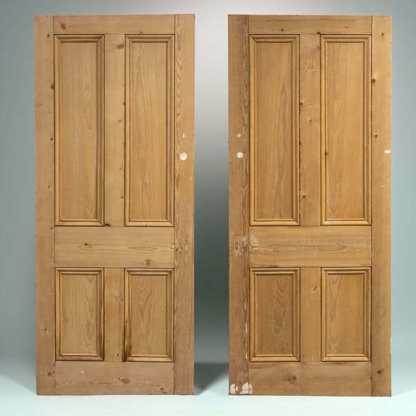 Antique 4 Panel Stripped Door 203cm X 83cm | Vinterior