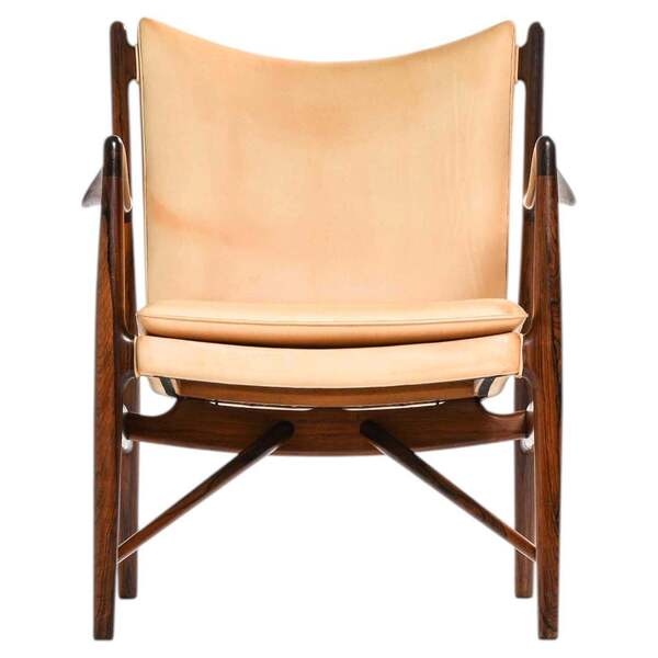 Nv 45 Easy Chair In Rosewood & Leather By Finn Juhl, 1945 | Finn Juhl ...